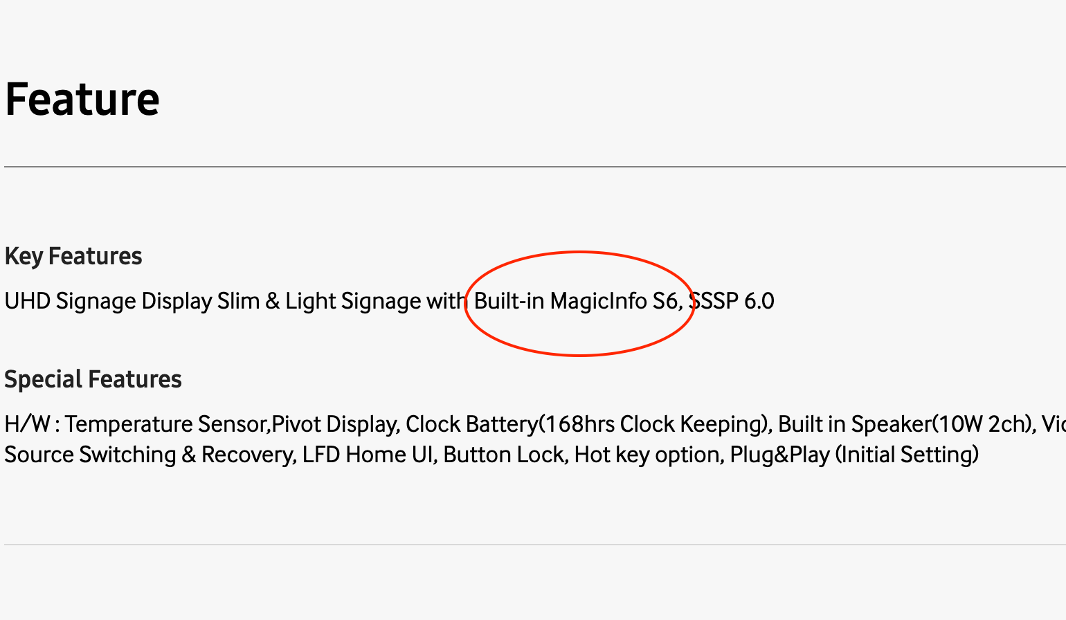 Which display can work with MagicINFO?